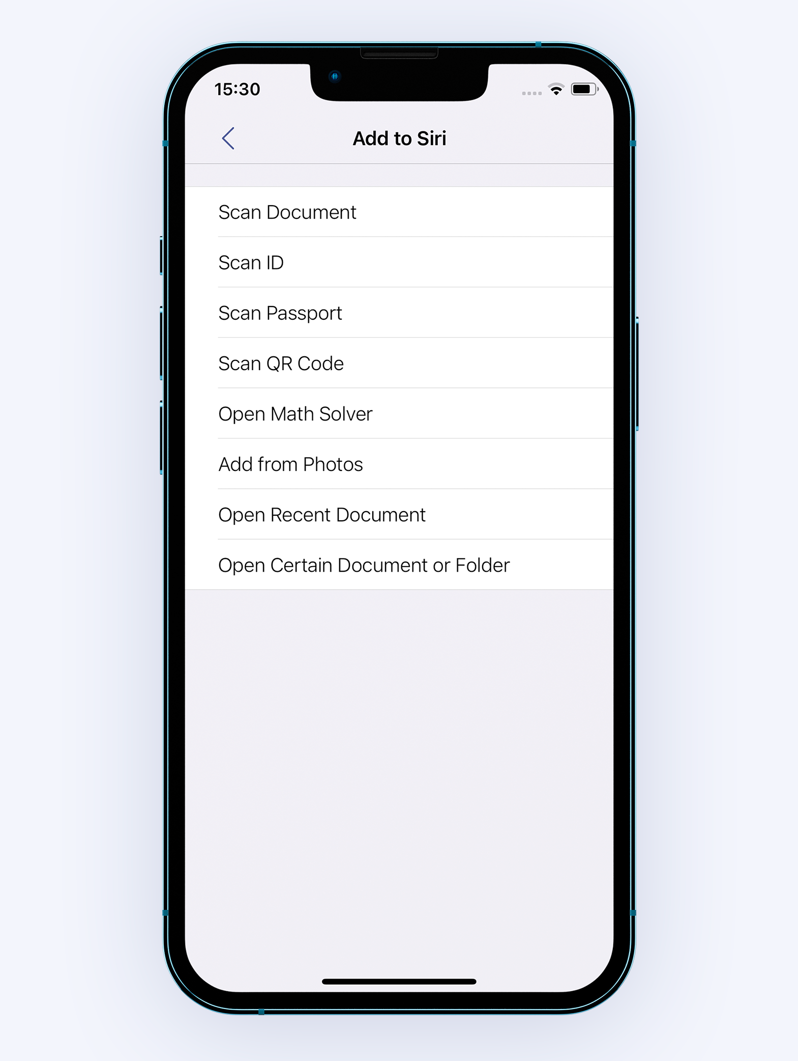 iScanner Widgets and Siri Voice Control - iScanner