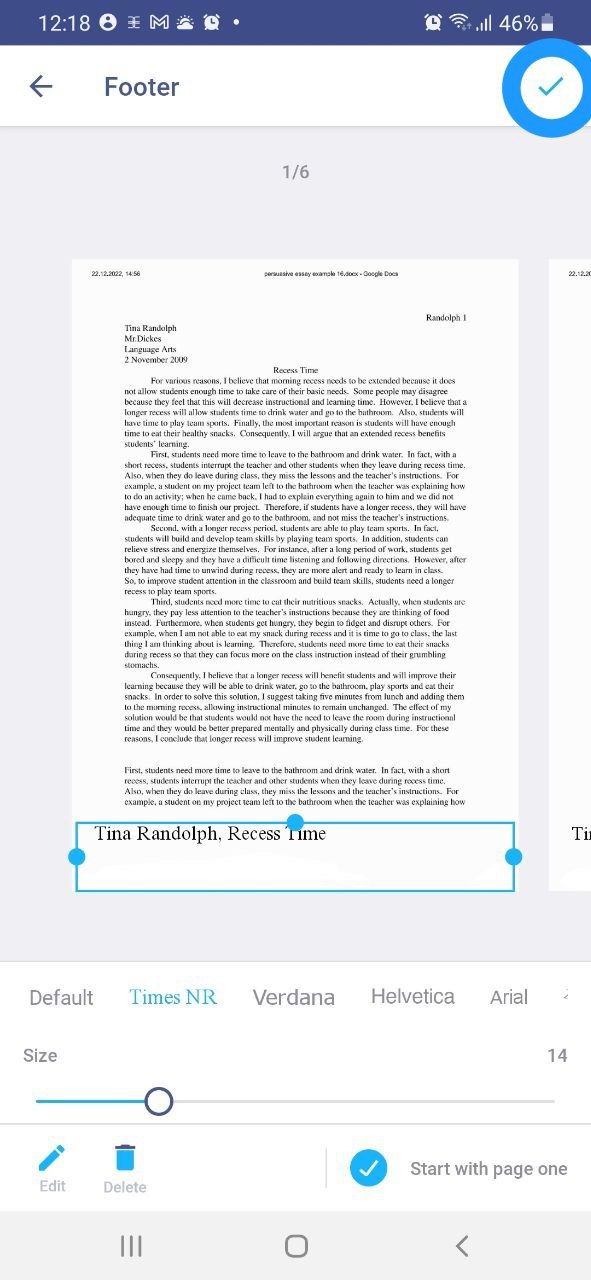 How to Add Footers to PDFs on a Mobile Phone - iScanner