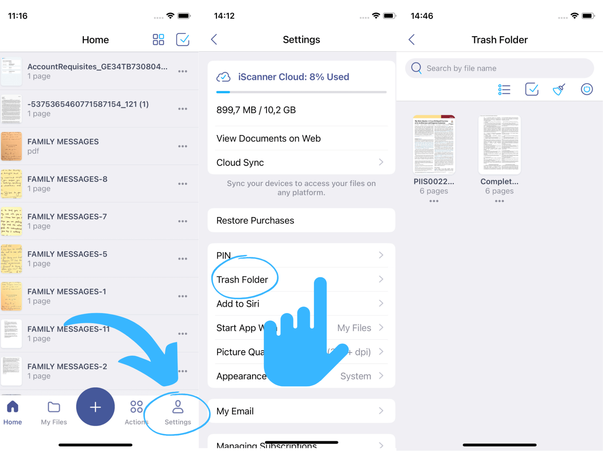 No Accidental Data Loss: Trash Folder Is Now in iScanner - iScanner